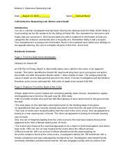 Module Deductive Reasoning Lab Analyzing Evidence For A Course Hero