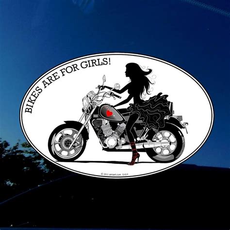 Female Motorcycle Decals Retro Cafe Racer Sex Girl Car Sticker Pin Up