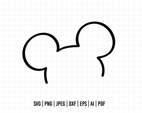 Cod450 Mickey Mouse Head Svg Mickey Svg Disney Svg Hello