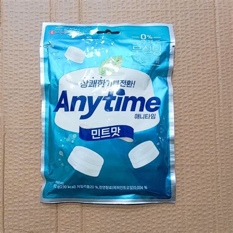 全新現貨馬上出 韓國代購 樂天LOTTE XYLITOL Anytime 夾心木糖醇薄荷糖 92g 蝦皮購物