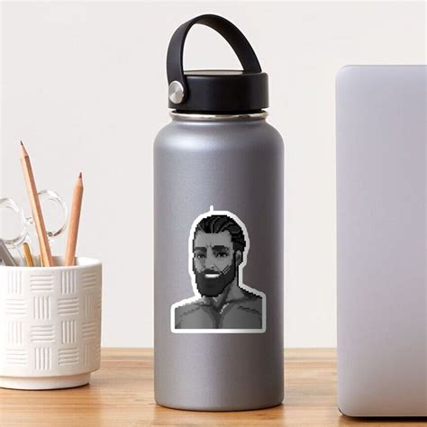 Giga Chad Pixel Art Sticker For Sale By Opi Store Redbubble