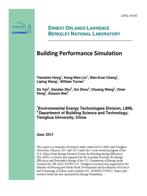 Building Performance Simulation Final Pdf Pdf Efficient Energy