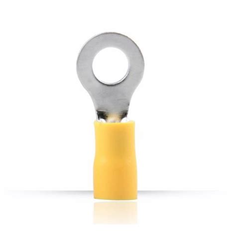 หางปลา หางปลา กลมหุ้ม สีเหลือง ขั้วต่อสายไฟ Sv 5 5 6 สำหรับสายไฟ 4 6 Sq Mm หางปลา ตู้ Rack