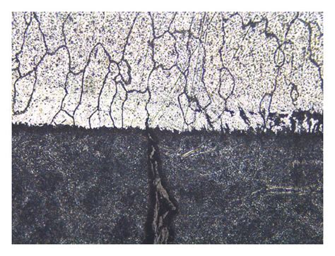 Metallographic Diagram Of Cracks At The Junction Of The First Layer And Download Scientific