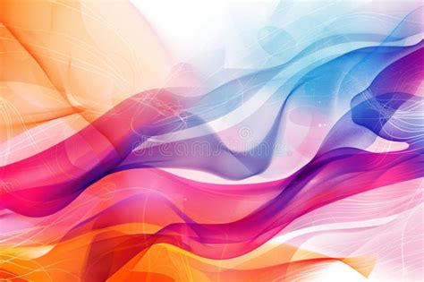 Vibrant Abstract Wave Pattern With Dynamic Colors And Flowing Lines Stock Illustration