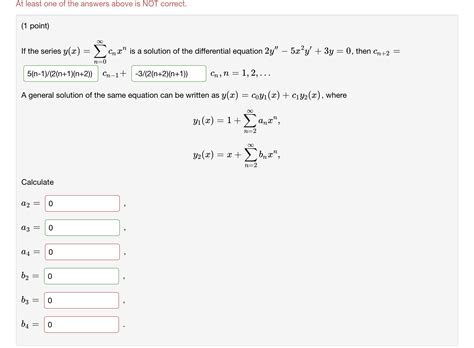 Solved If The Series Y X ∑n 0∞cnxn Is A Solution Of The