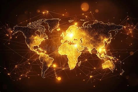 Global Network Connection World Map Point And Line Composition Concept