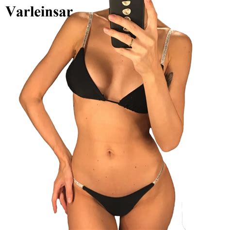 Buy 2019 Sexy Sparkling Strap Bikini Women Swimwear Female Swimsuit Two Pieces