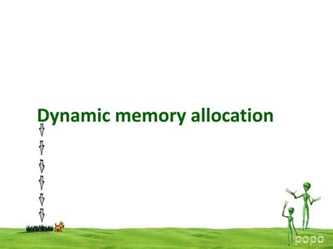 Dynamic Memory Allocation PPSX Data Storage And Warehousing Computing