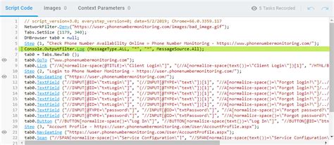 Console Output Filters
