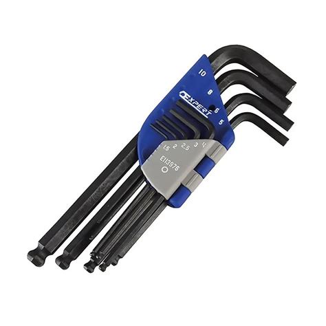 Long Arm Ball End Hex Key Set 9 Piece 15mm 10mm