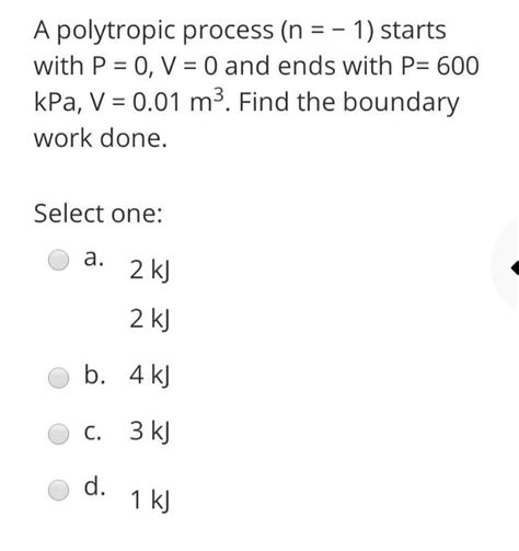 Solved A Polytropic Process N 1 Starts With P 0 V