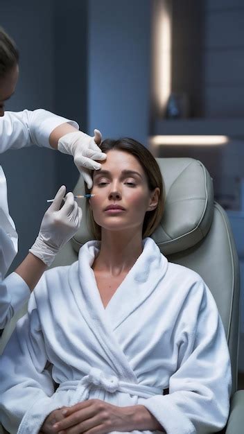 Premium Photo Woman Receiving Botox Injection In Clinic