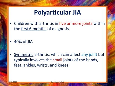 Juvenile Idiopathic Arthritis System Disorder Template