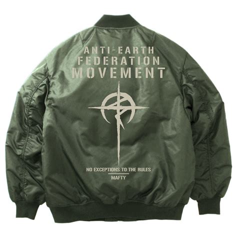 Mobile Suit Gundam Hathaways Flash Mafty Ma 1 Jacket Moss L Size
