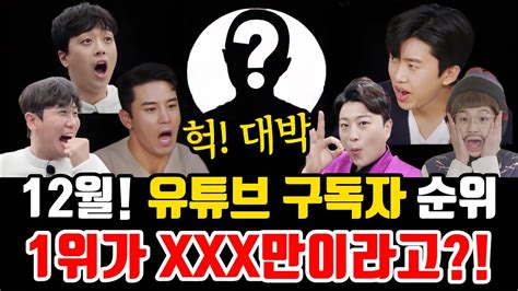 트로트 가수 대망의 12월 유튜브 구독자 최종 순위 발표 그런데 1위가 이렇게나 많다고 팬덤 규모 대박이네 Youtube