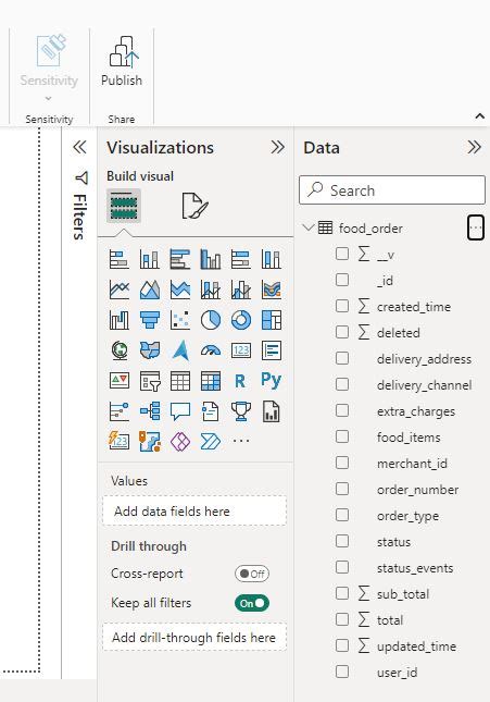 Not All Collumns Showing In Power Bi Using Mongo Db Atlas Beta