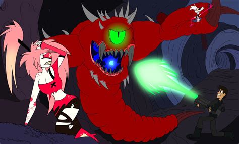 Cherri And Angel Dust Trapped In DOOM Hell R Doom