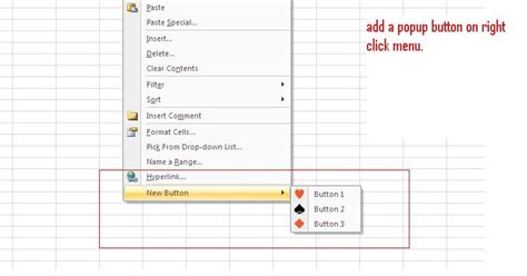 excel vba codebase add a new pop up button on mouse right click menu and assign macro to it