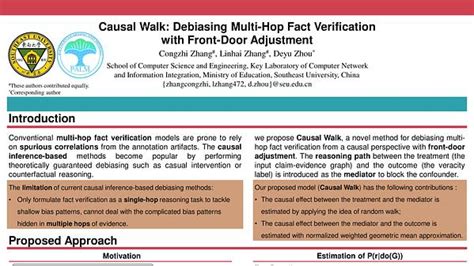 Causal Walk Debiasing Multi Hop Fact Verification With Front Door