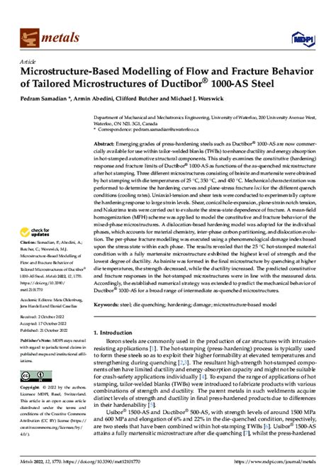 Pdf Microstructure Based Modelling Of Flow And Fracture Behavior Of Tailored Microstructures