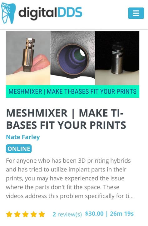 Meshmixer Make Ti Bases Fit Your Prints Dental