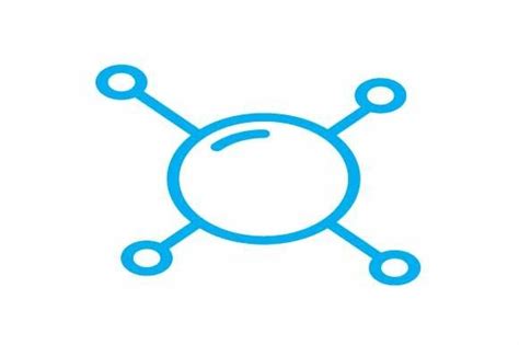 Neural Network Blue Outline Style Graphic By Visionlab · Creative Fabrica