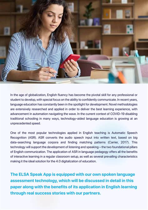 ELSA S Speech Recognition Overview PDF