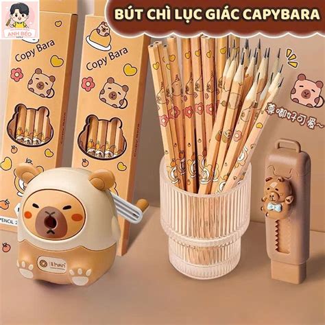Bút Chì Gỗ Hình Hoạt Hình Combo Bút Chì Gấu Trúc Chì đậm An Toàn Dễ