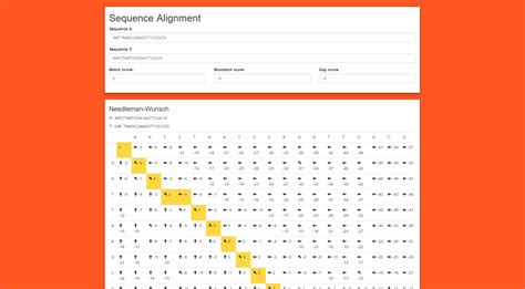 Sequence Alignment Angular Expo