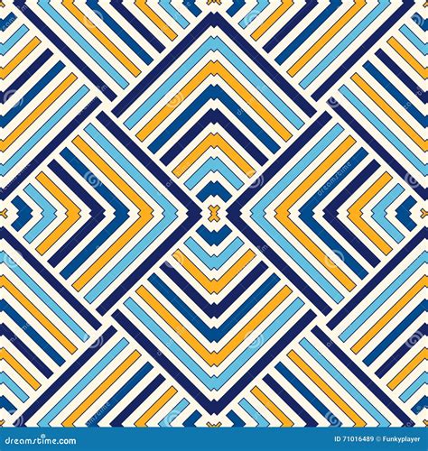 Bright Ethnic Abstract Background Seamless Pattern With Symmetric