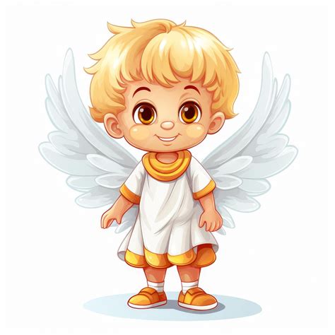 Premium Photo Cute Festive Cartoon Angel Boy Illustration Perfect For