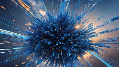 Premium Photo Abstract Blue Digital Particles Lines And Dots Connection