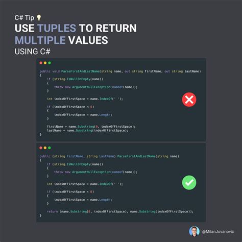 milan jovanović på linkedin softwareengineering csharp dotnet tuples 78 kommentarer