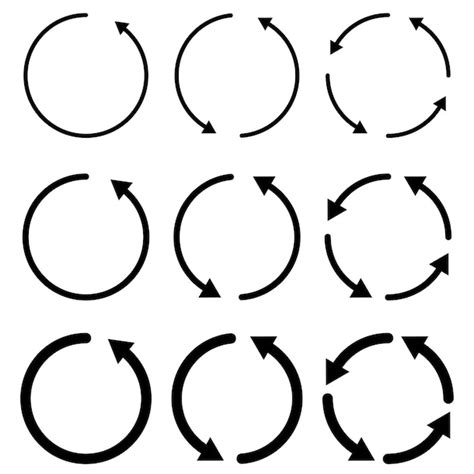 낙서 동기화 화살표 그라데이션 색상 설정 무료 벡터