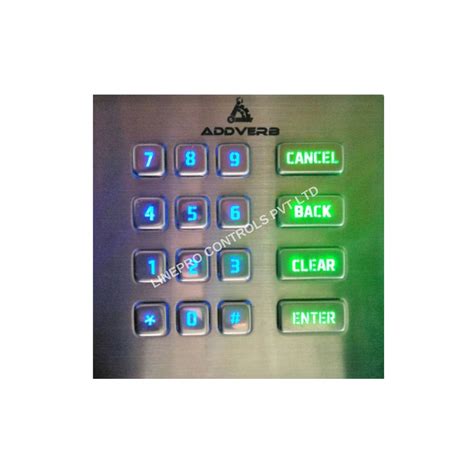 16 Key Keypad Lp3672 Linepro Controls Pvt Ltd Panel Mount Metal