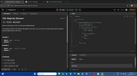 Lovely Kumari On Linkedin Day9 Dsa Codingjourney Majorityelement Boyermoorealgorithm