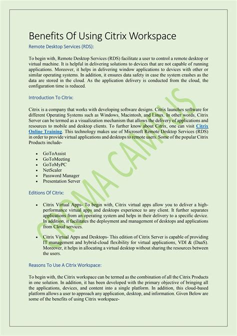 Benefits Of Using Citrix Workspace By Cromacampuseducation Issuu