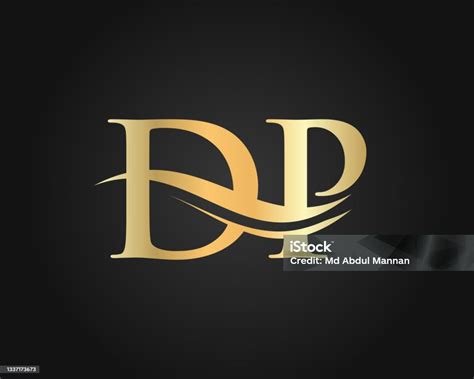 비즈니스 및 회사 정체성에 대한 Swoosh 편지 Dp 로고 디자인 워터 웨이브 Dp 로고 결혼 의식에 대한 스톡 벡터 아트 및 기타 이미지 Istock