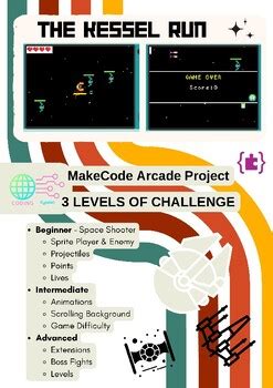 Makecode Arcade Coding Guide The Kessel Run Space Shooter TPT