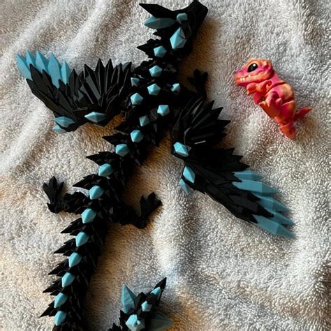 Articulating Rainbow Twinkle Dragon Atria Dragon 10 Inch Flexi Dragon Etsy