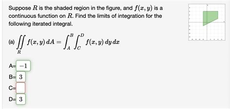 Solved Suppose R Is The Shaded Region In The Figure And Chegg Com