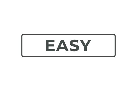 Easy Button Speech Bubble Banner Label Easy 23250950 Vector Art At