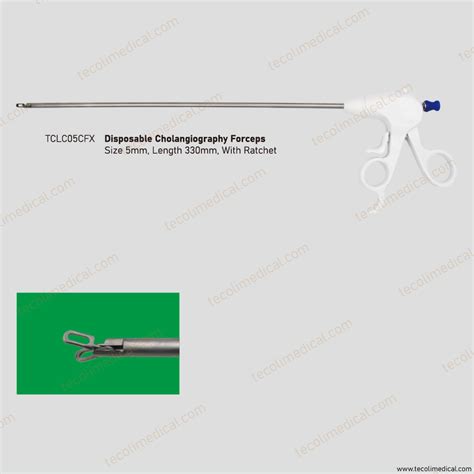 Disposable Cholangiography Forceps Diam 5mm Length 330mm Handle