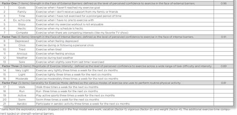 Table 4 From Validation Of The Exercise Self Efficacy Scale Ese S For Increased Adherence To