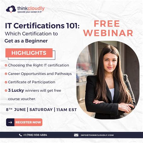 Thinkcloudly On Linkedin Webinar Thinkcloudly It Certification Techcareer Job Success