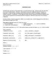 150 Handout 12 2 March 2010 Sentential Logic PHILOSOPHY 150 INTRODUCTION TO LOGIC