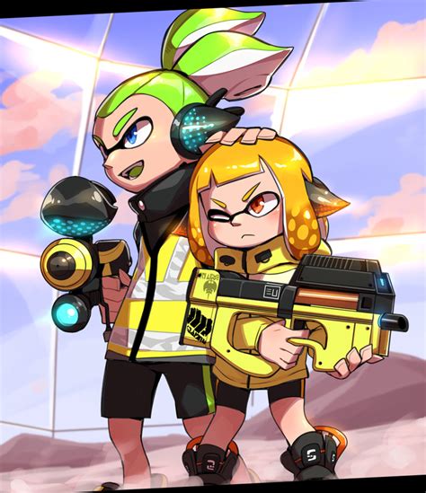 Inkling Splatoon And More Drawn By Makoto Ikemu Danbooru