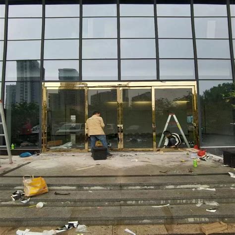 贵州坚美思门业 贵阳科技手掌纹网红门安装 玻璃门 自动感应门厂家批发定制 带框自动感应门