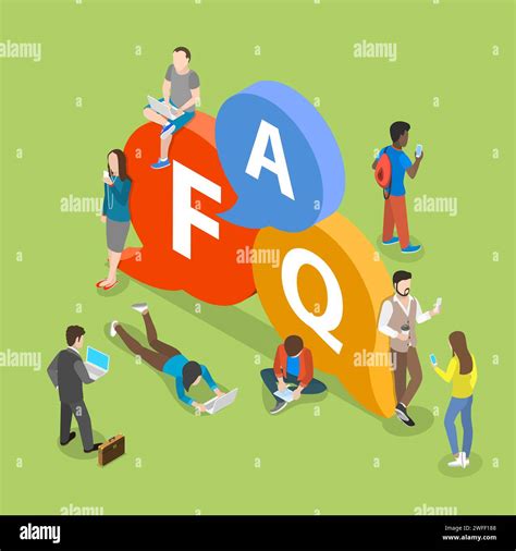 Faq Flat Isometric Vector Concept Of Frequently Asked Questions Help User Manual Stock Vector
